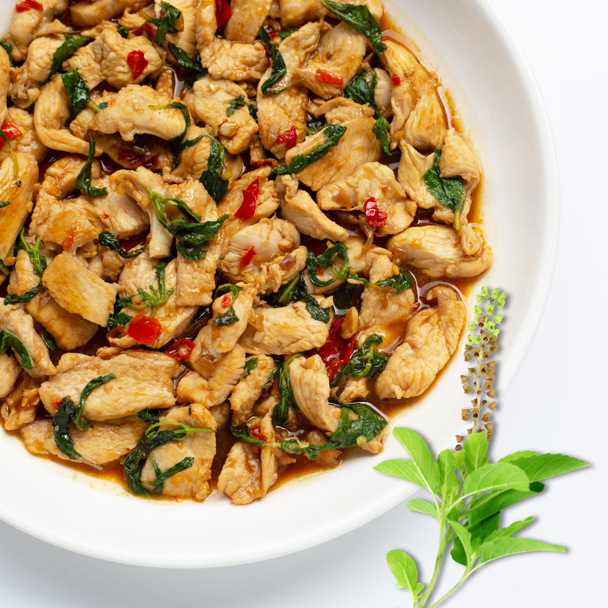 2 Secrets To Delicious Thai Holy Basil Chicken Pad Kra Pao Gai